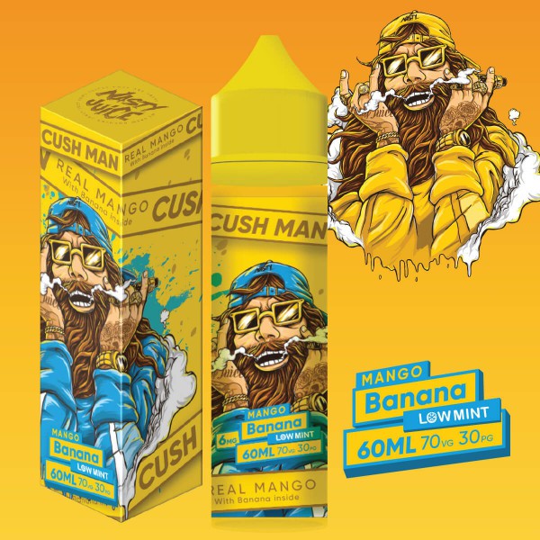 Jual NASTY CUSH MAN MANGO BANANA 60ML NIC 3MG | Shopee Indonesia