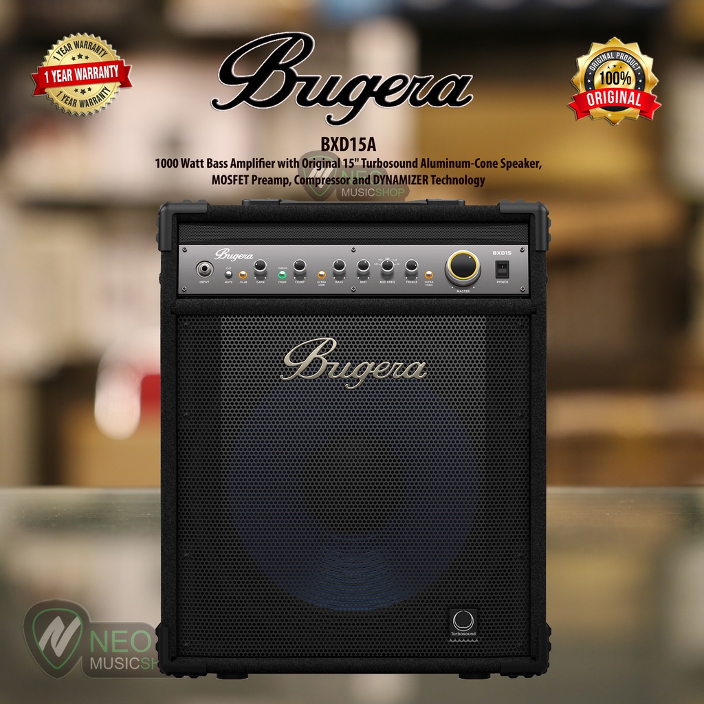 Jual BUGERA BXD15A 1000 Watt Bass Amplifier with 15" Turbosound Speaker ...
