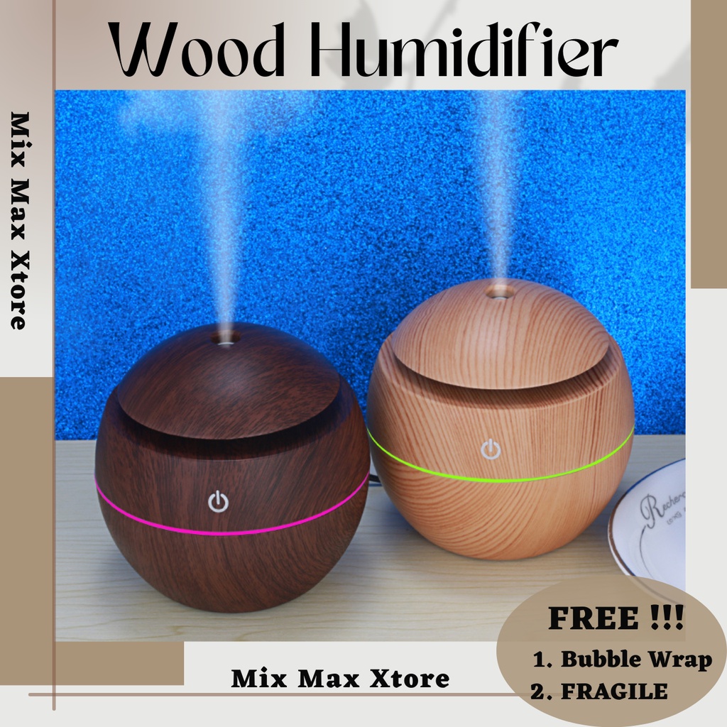 Jual Taffware Humidifier Diffuser Aromaterapi Desain Kayu 130ml (HUMI ...