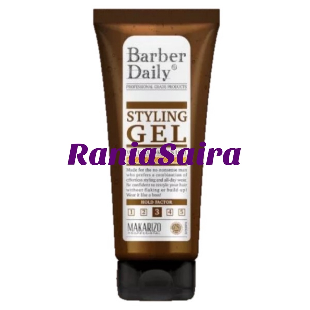 Jual MAKARIZO Barber Daily Styling Gel Tube 200ml Wet Lock Pomade Gel ...