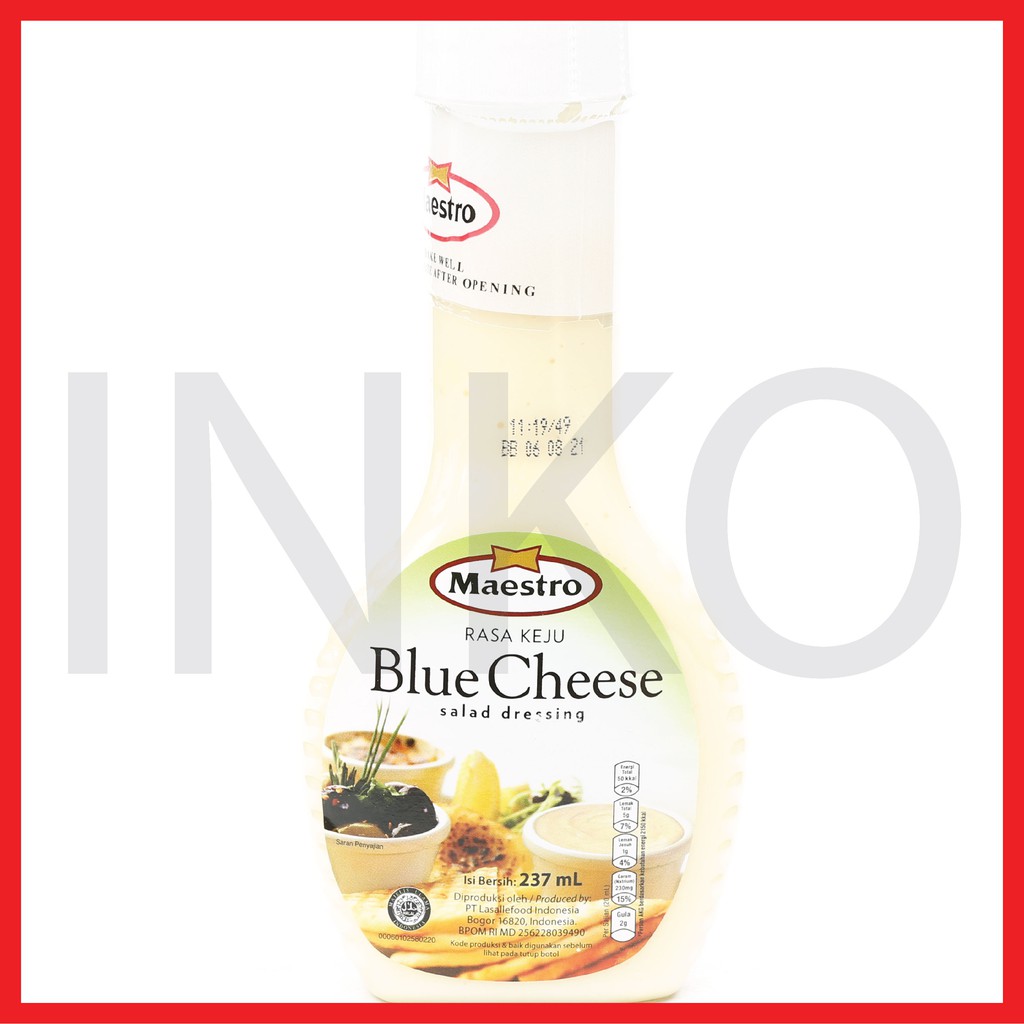Jual MAESTRO BLUE CHEESE SALAD DRESSING RASA KEJU BOTOL 237ML | Shopee ...