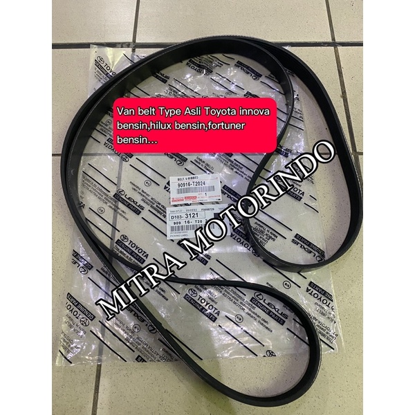 Jual Van belt,fan belt Toyota innova bensin,hilux bensin,fortuner bensin type asli 90916-T2024 ...