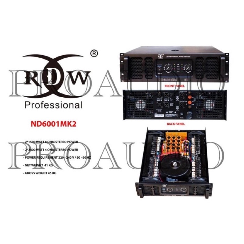 Jual power amplifier rdw ND6001 MK2 ND 6001 MK2 original class gb ...