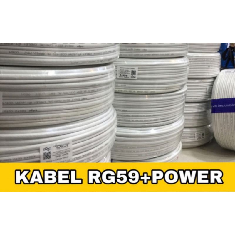 Jual KABEL CCTV RG59 PLUS POWER 100 METER 100% | Shopee Indonesia