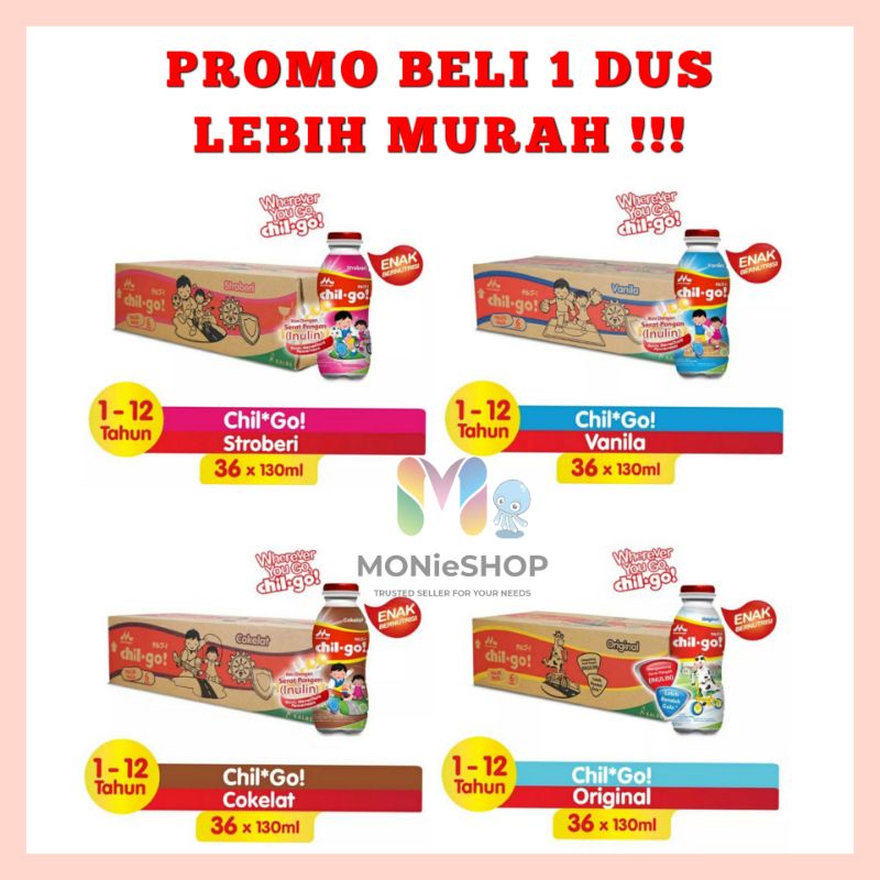 Jual MONIESHOP - Susu Morinaga Chil Go UHT karton 36 botol 1 Dus Karton ...