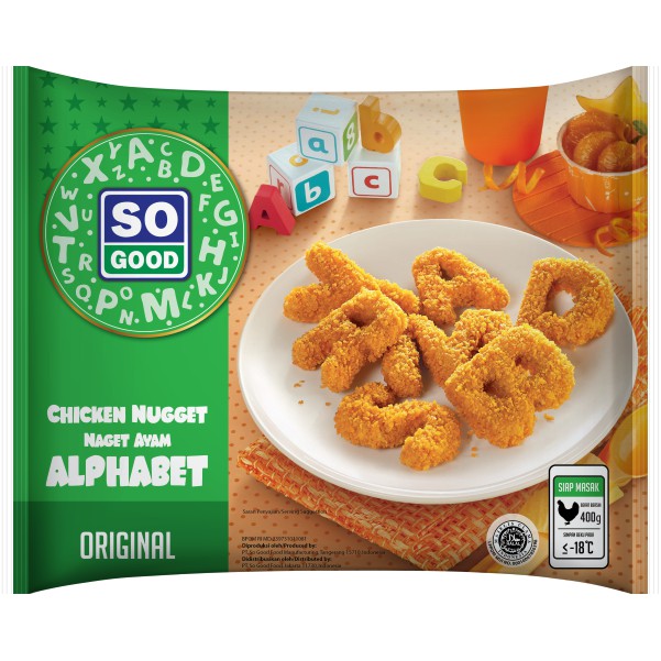 Jual SO GOOD - Chicken Nugget / Naget Ayam Alphabet - Original | 400gr | Shopee Indonesia