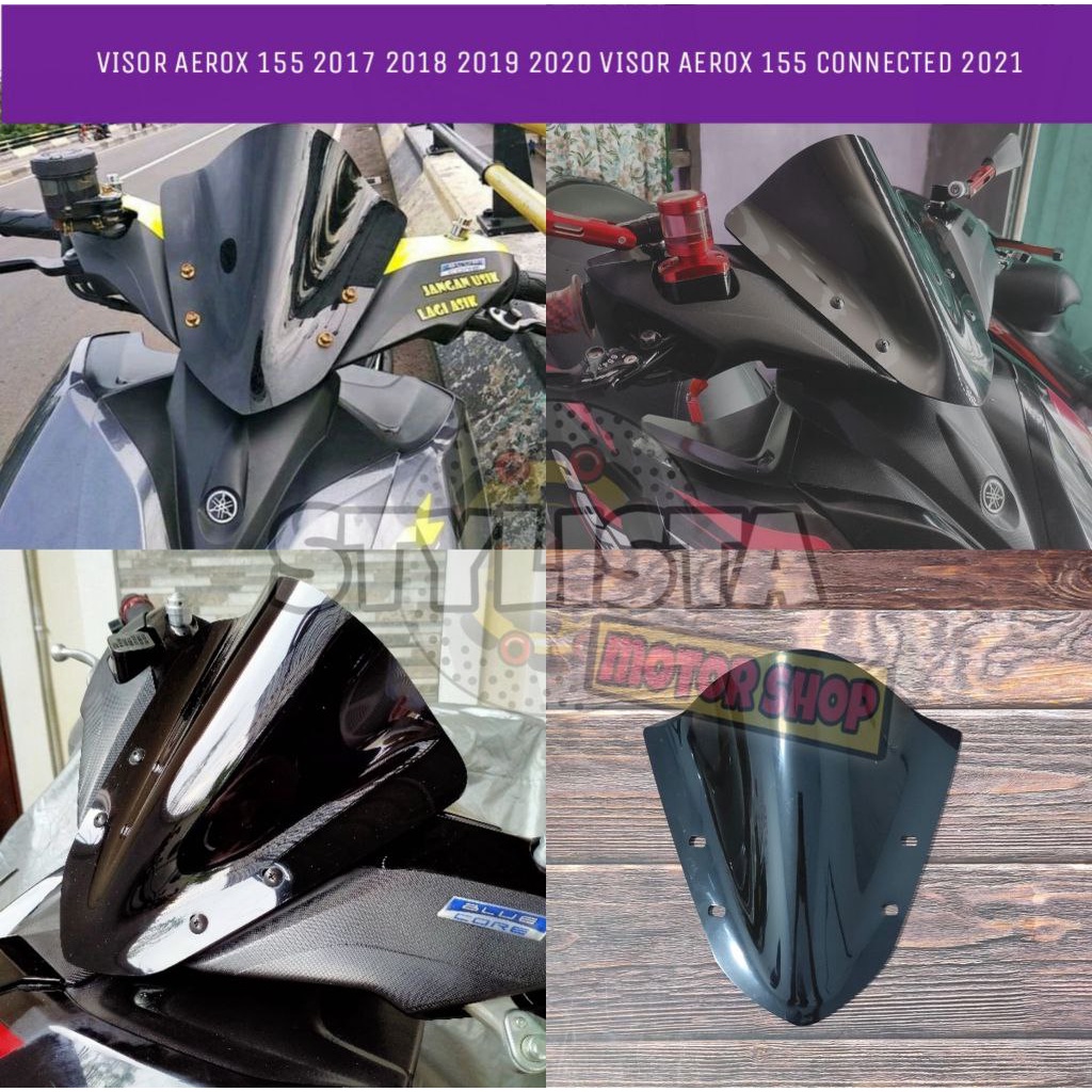 Jual VISOR AEROX 155 JENONG 2017 2018 2019 2020 WINDSHIELD AEROX 155 ...