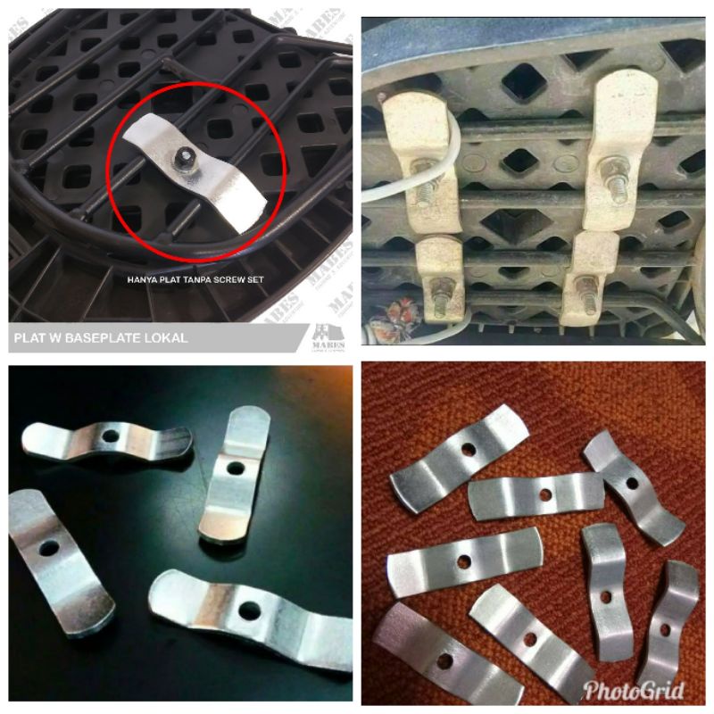 Jual Plat W Kupu kupu Penjepit Penahan Pengunci Basedplate Based ...