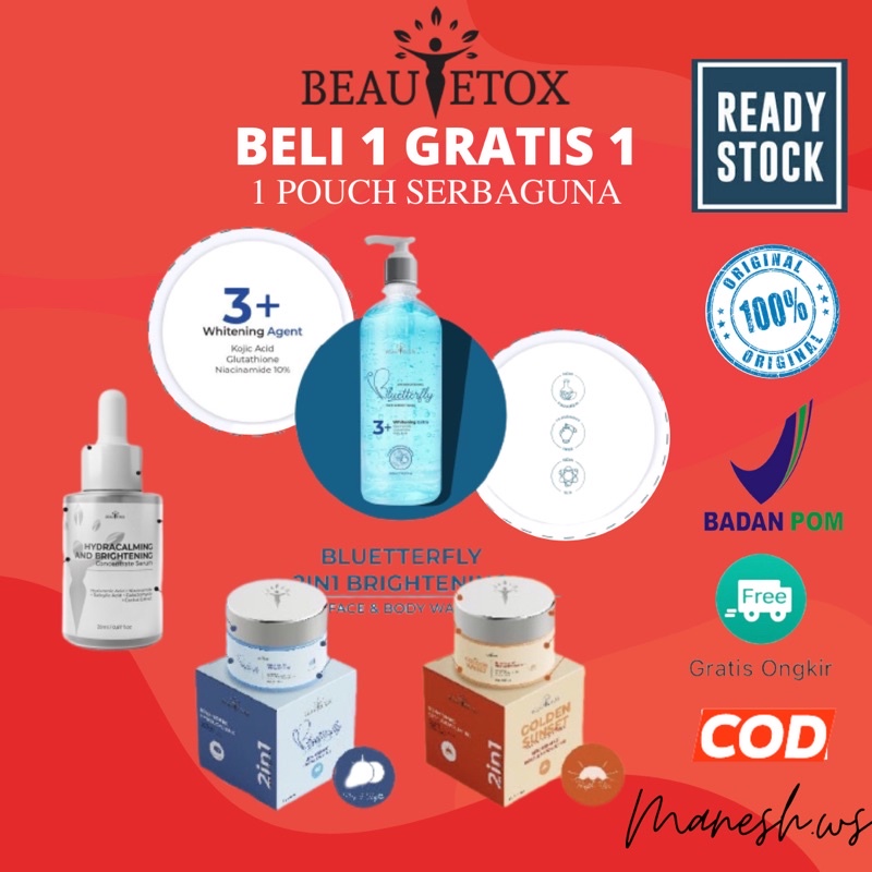 Jual BEAUTETOX BLUETTERFLY 2 in 1 Brightening Bluetterfly Face and Body ...