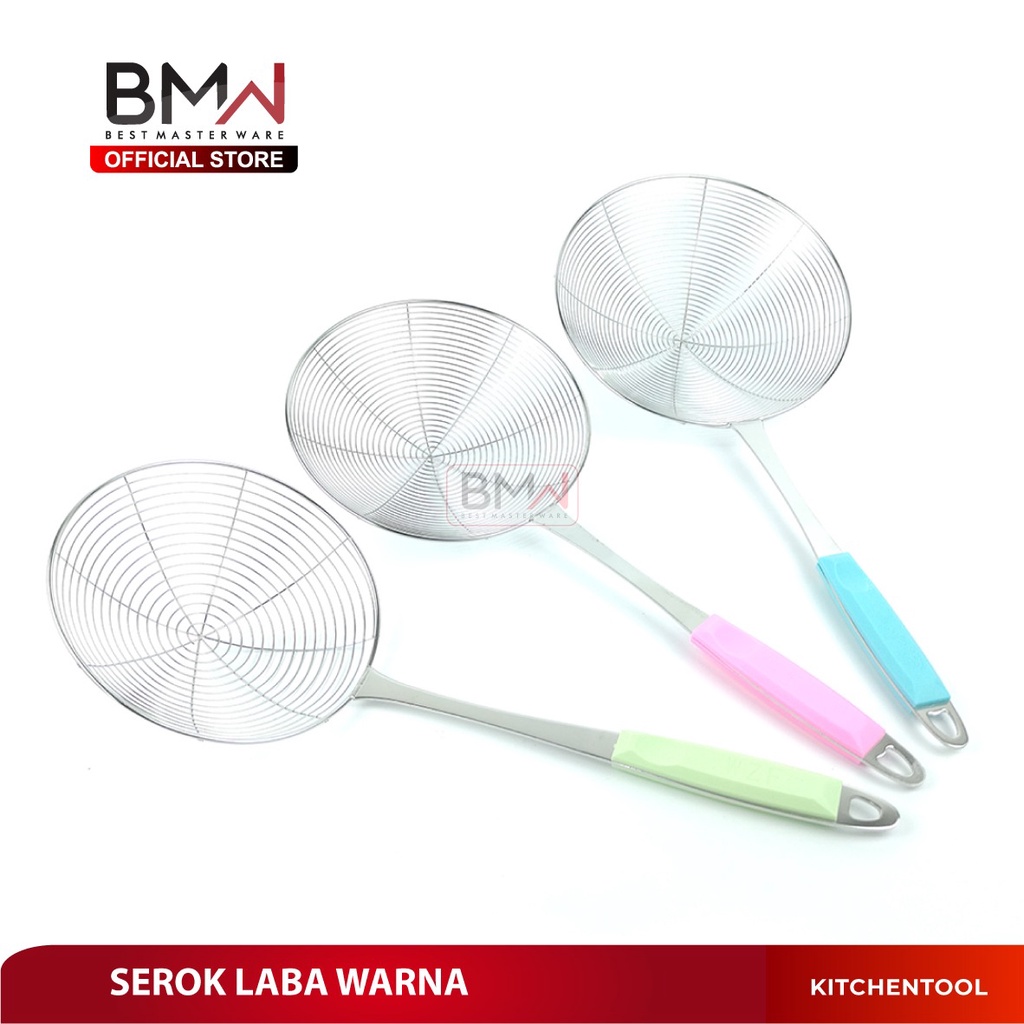 Jual BMW Kitchen Ware - Serok Saringan Gagang Warna Stainless Steel ...