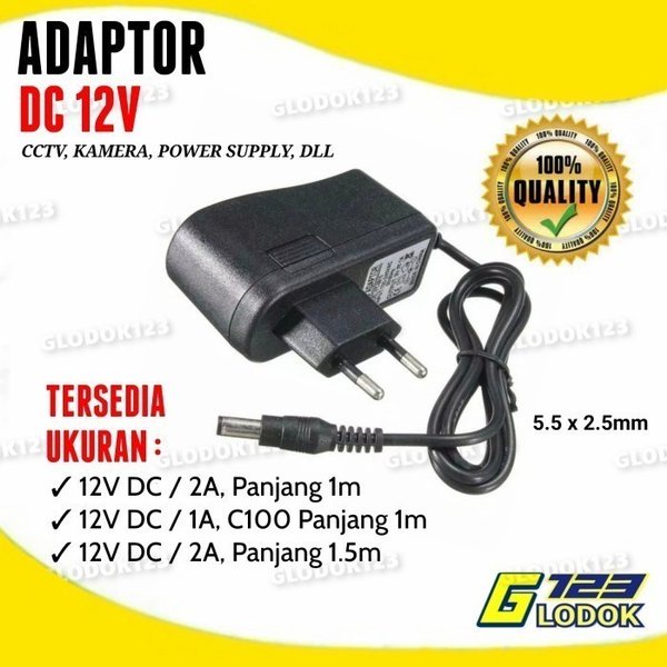 Jual Adaptor Adapter DC 12V 1A 2A 3A 5A CCTV Hikvision Pompa Air LED Murni | Shopee Indonesia
