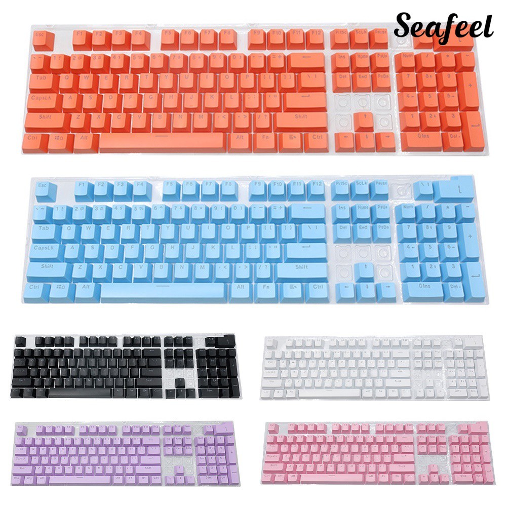 Jual Seafeel 104Pcs/Set Ergonomic Backlit Key Cap Keycaps for ...