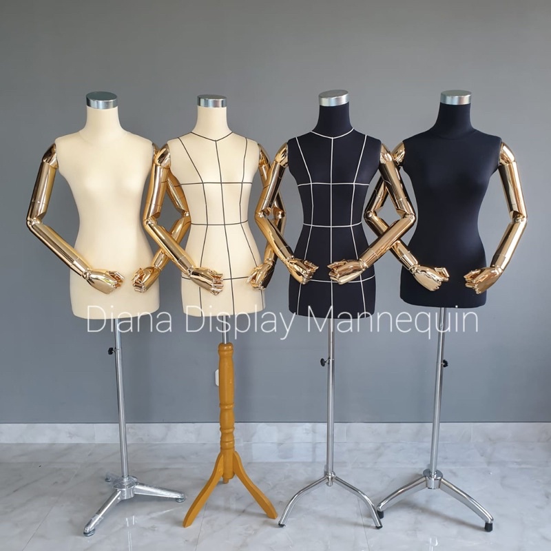 Jual MANEKIN FULL BUSA JAHIT 1 SET TANGAN FLEKSIBEL DAN KAKI KAYU ATAU ...