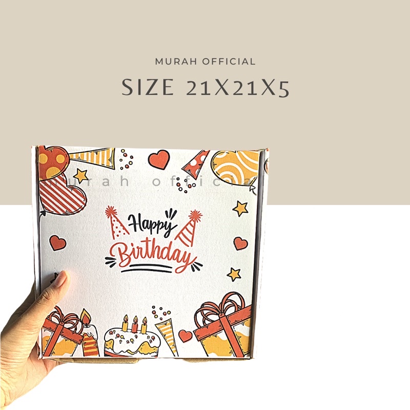 Jual kardus 21x21x5 box warna merah hitam putih biru pink corak abstrak ...