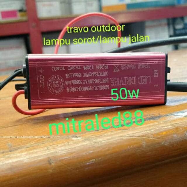 Jual Led Driver/Power Supply Travo outdoor 50w/50watt lampu sorot ...