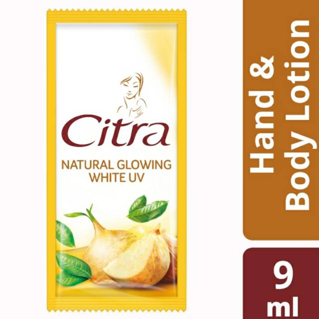 Jual CITRA Hand&Body Lotion Natural Glowing White UV Sachet [ 12x9mL ] | Shopee Indonesia
