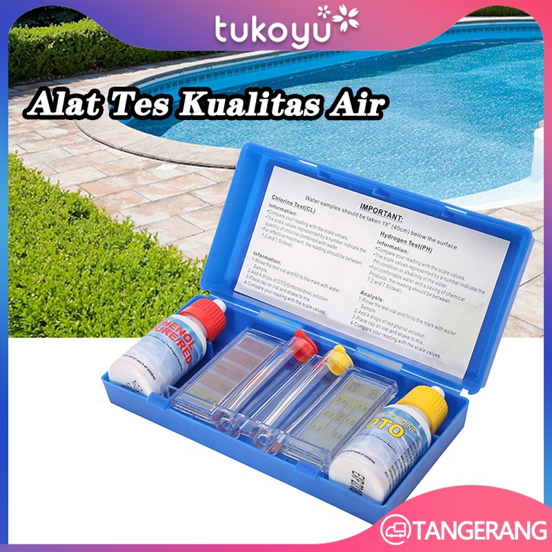 Jual Kit Uji Air Klorin PH Kolam Renang Hidroponik Alat Uji PH/Water PH ...