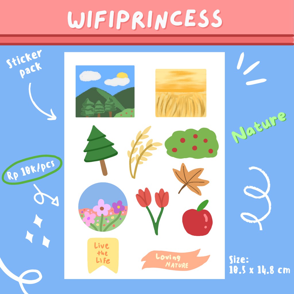 Jual NATURE STICKER EDITION/ STICKER KISS CUT NATURE / STICKER ALAM ...