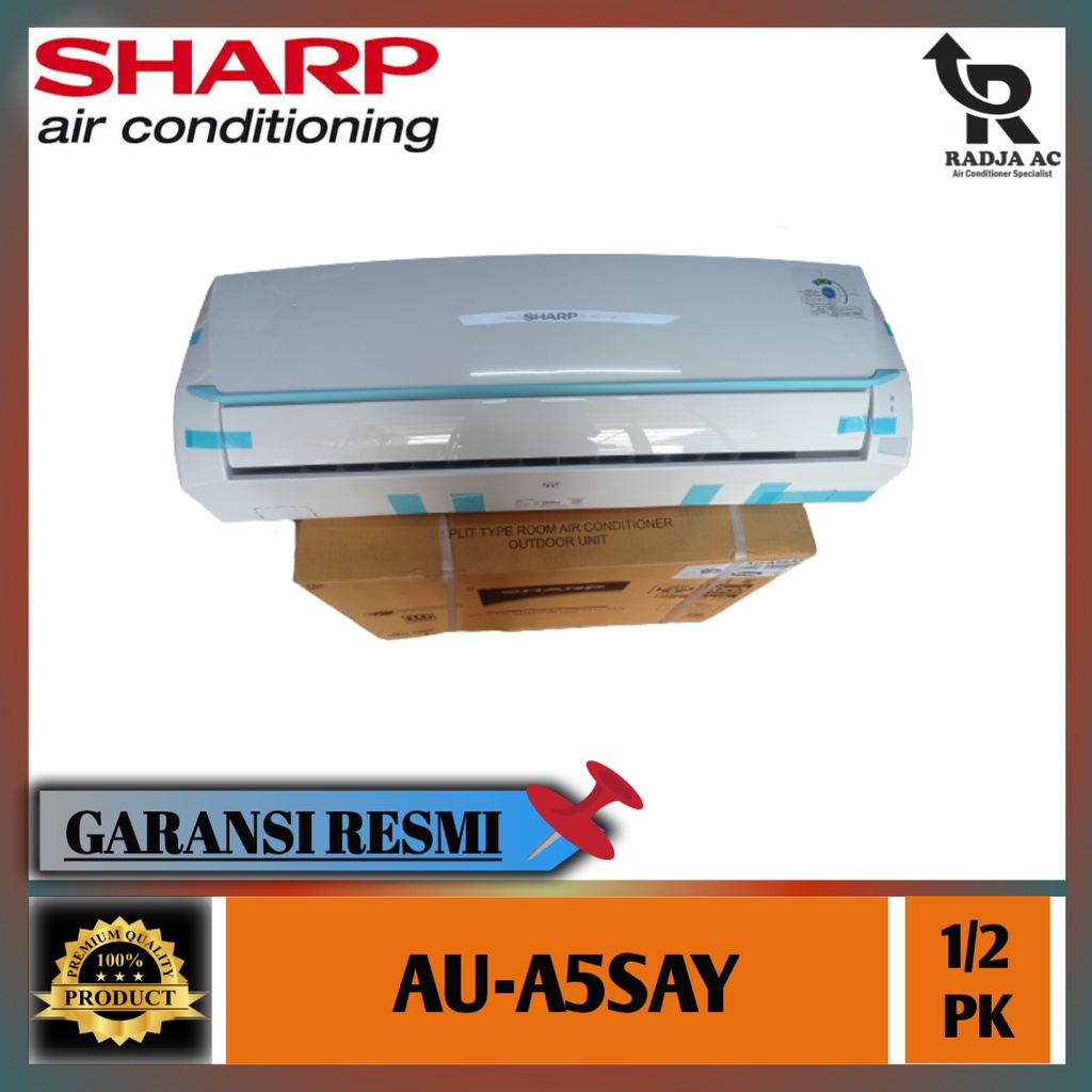 Jual AC SHARP 1/2PK STANDARD/ AU-A5SAY (UNIT INDOOR & OUTDOOR) | Shopee ...
