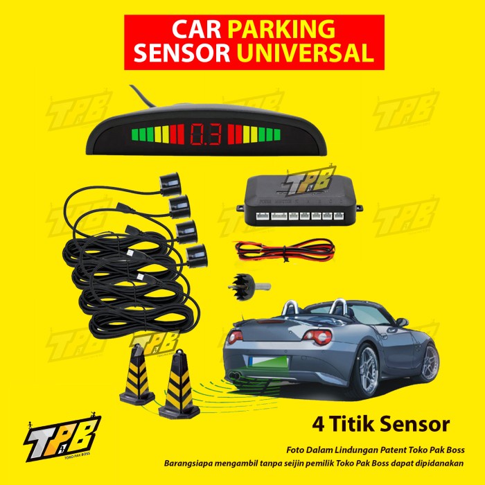 Jual OTOMOTIF EKSTERIOR MOBIL SENSOR PARKIR MUNDUR 4 TITIK MATA AUDIO ...