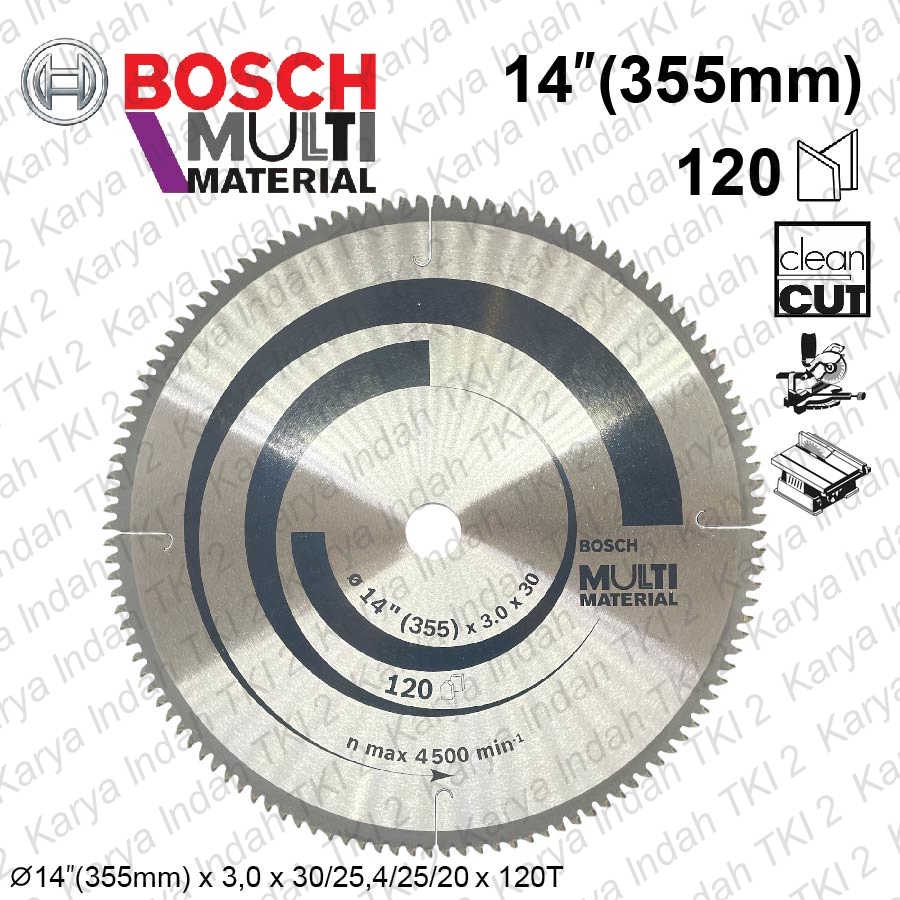 Jual Gergaji Circle Aluminium Multi BOSCH 14" Mata 120 Circular Saw ...