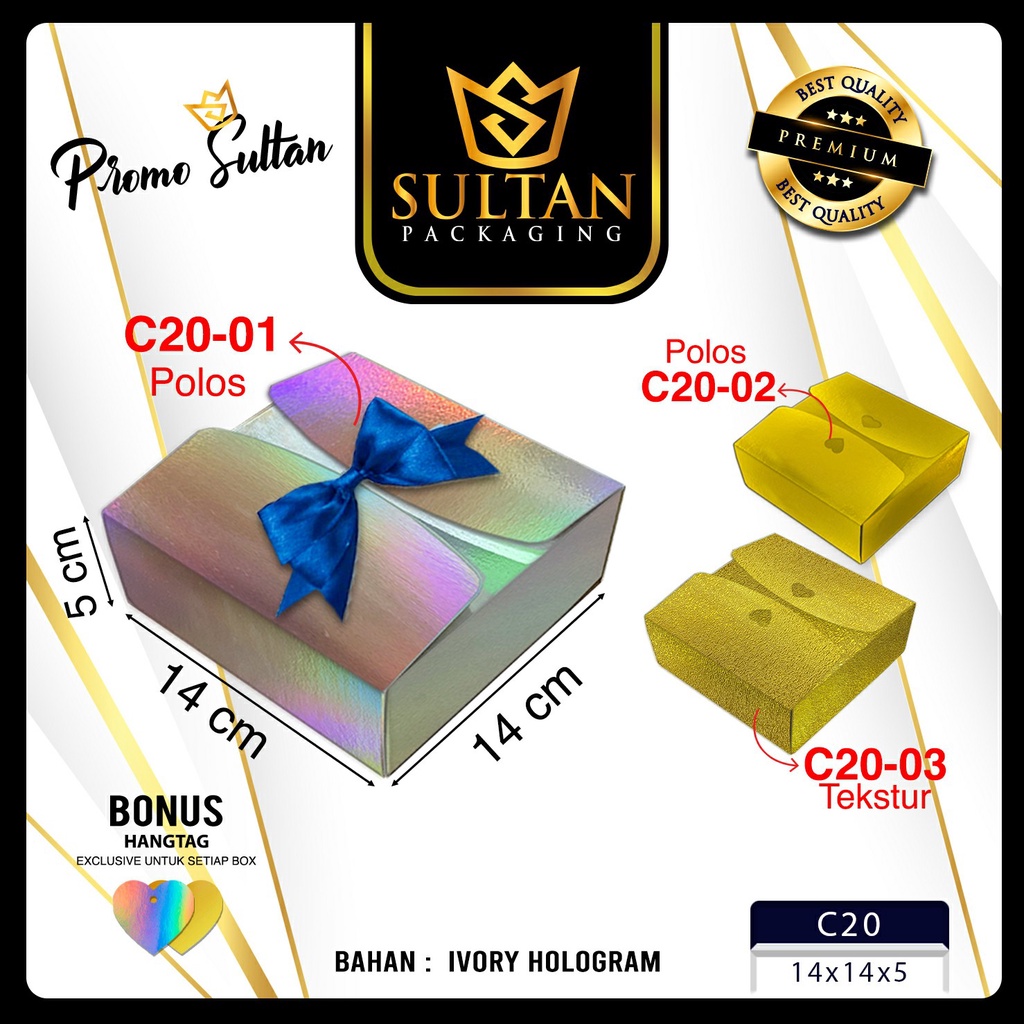 Jual Kotak Kado Gift Box - Box Hadiah Hologram - Box Kado Silver ...