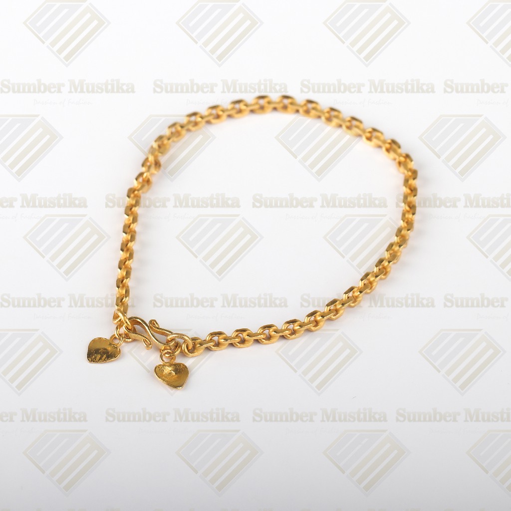 Jual Gelang Tangan Rante Model Medan Emas 24 Karat | Shopee Indonesia