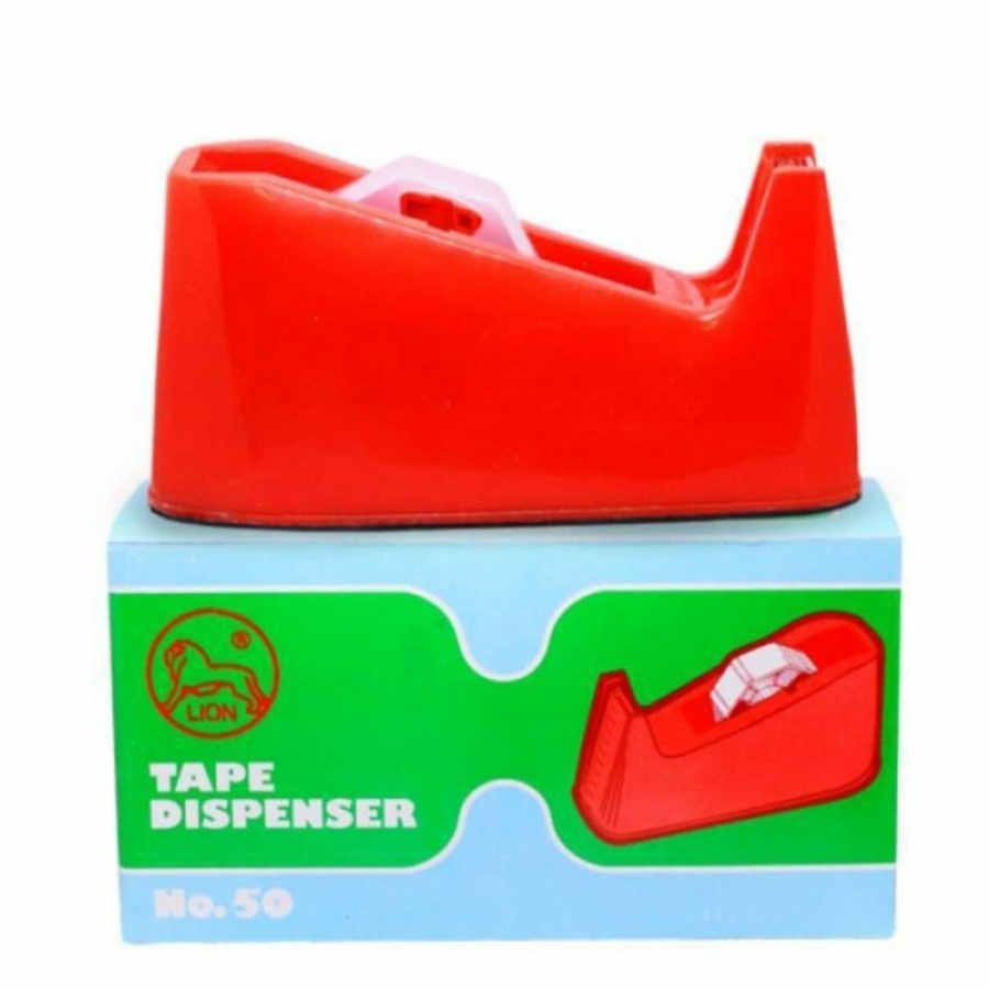 Jual Tape Dispenser / Tempat Isolasi Besar LION No 50 | Shopee Indonesia