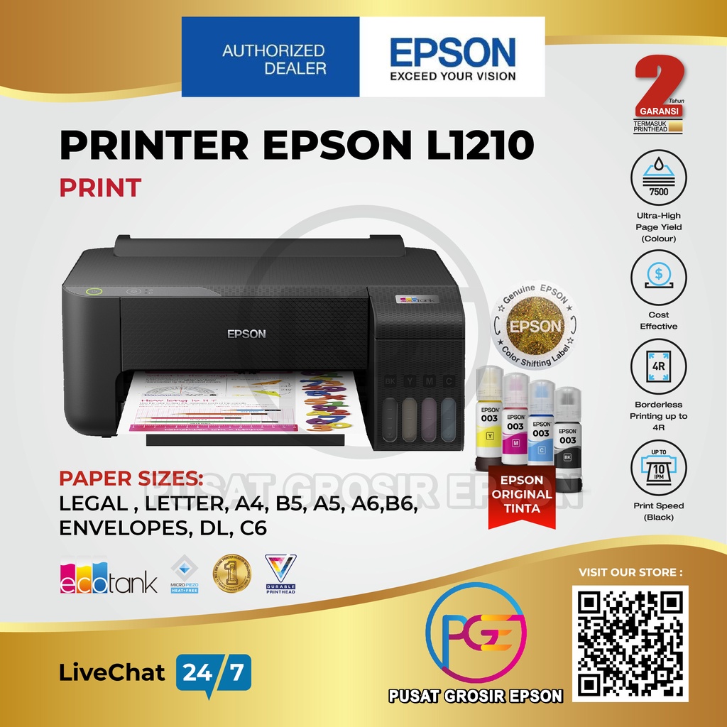 Jual Printer Epson L1210 L 1210 L-1210 Pengganti Epson L1110 ORIGINAL ...