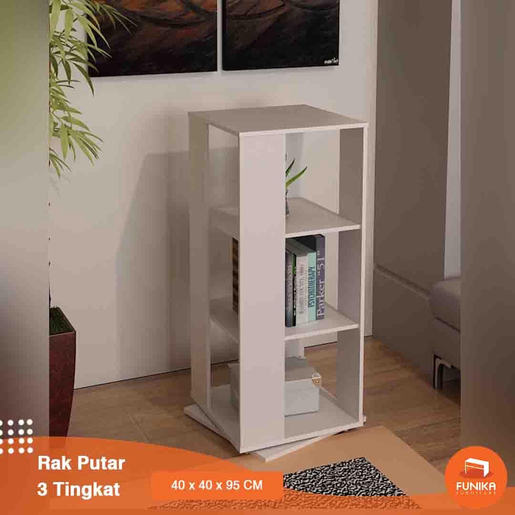 Jual Funika 22001 WH - Rak Putar 3 Tingkat / Rak Serbaguna 3 Susun ...