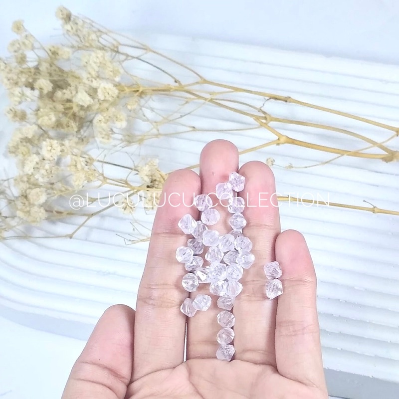 Jual Manik Diamond (10 gram) / Manik Monte Mote Diamond Akrilik Bening ...