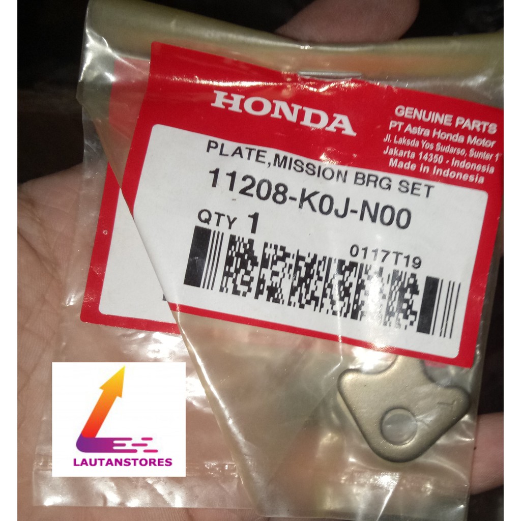 Jual 11208-K0J-N00 Plate Mission Bearing Setting Beat Street 2020 Genio ...