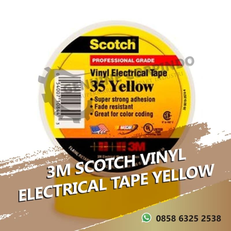 Jual 3M SCOTCH VINYL ELECTRICAL TAPE YELLOW | Shopee Indonesia