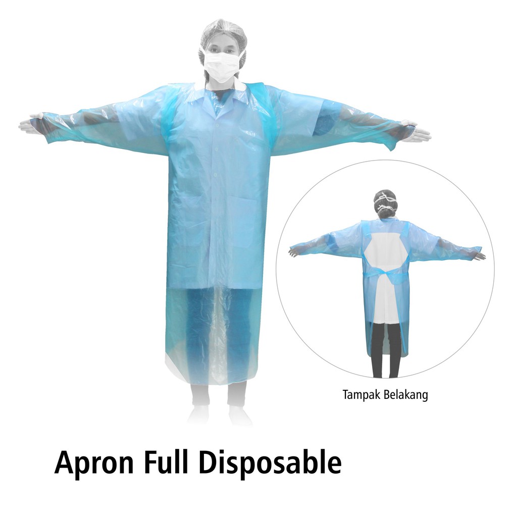 Jual Apron Plastik Tangan Panjang OneMed pak isi 10 | Shopee Indonesia