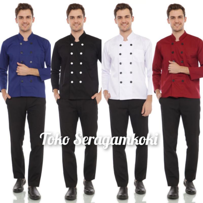 Jual Baju Chef Seragam Koki lengan panjang harga murah mutu prima ...