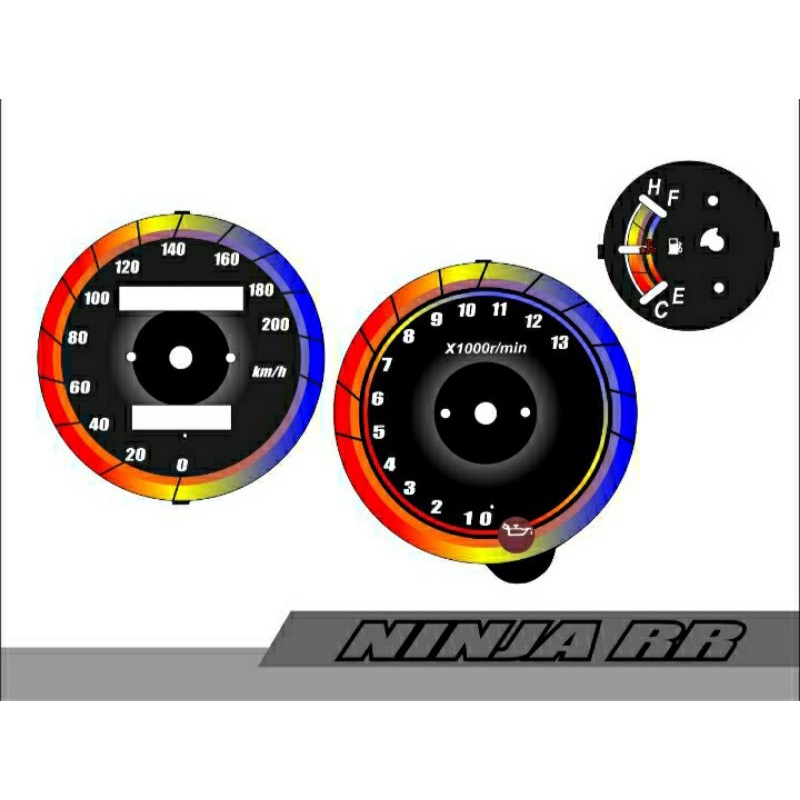 Jual papan speedometer custom ninja RR ninja R ninja SS panel spido ...