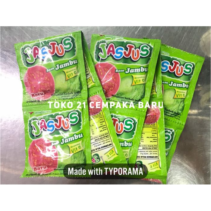 Jual JasJus JAMBU BIJI 1 RENCENG isi 10 SACHET |Minuman Bubuk Jas Jus ...