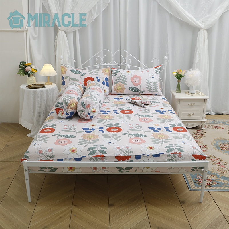 Jual MIRACLE Sprei Bed Cover Seprei Non-slip Minimalis D'luxe Penutup ...