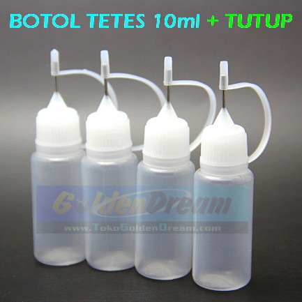 Jual Botol Tetes 10ml + Tutup Needle Dropper Bottle RDA RBA 10 ml ...