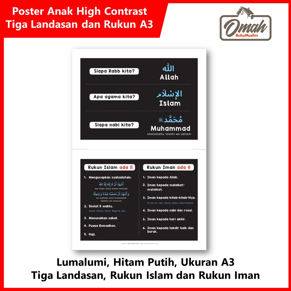 Jual Poster Anak Lumalumi Tiga Landasan-Rukun Pendidikan Seri High ...