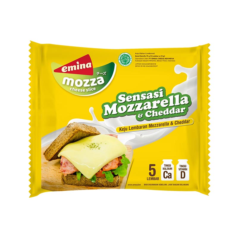 Jual KEJU EMINA CHEESE SLICE MOZZA 5'S SURABAYA | Shopee Indonesia
