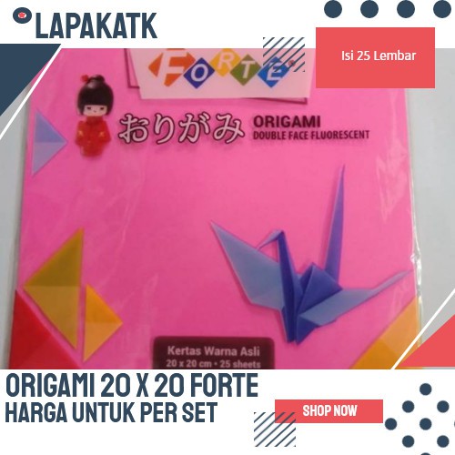 Jual Forte Kertas Lipat 20 x 20 / Origami 20x20 Forte + | Shopee Indonesia