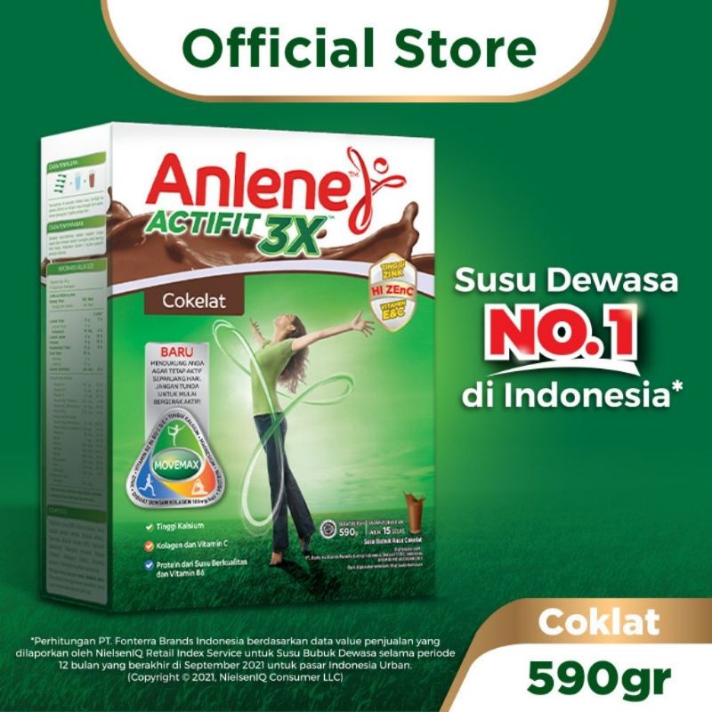 Jual anlene actifit coklat dan vanilla 580gr | Shopee Indonesia
