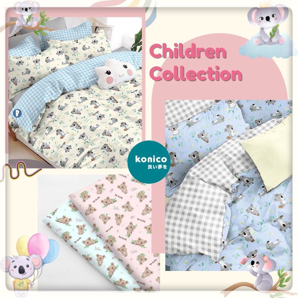 Jual KONICO Bahan Kain Sprei katun Motif tabur Anak KOALA CUTIE | ELBHE STAR CATRA GROW (METERAN ...