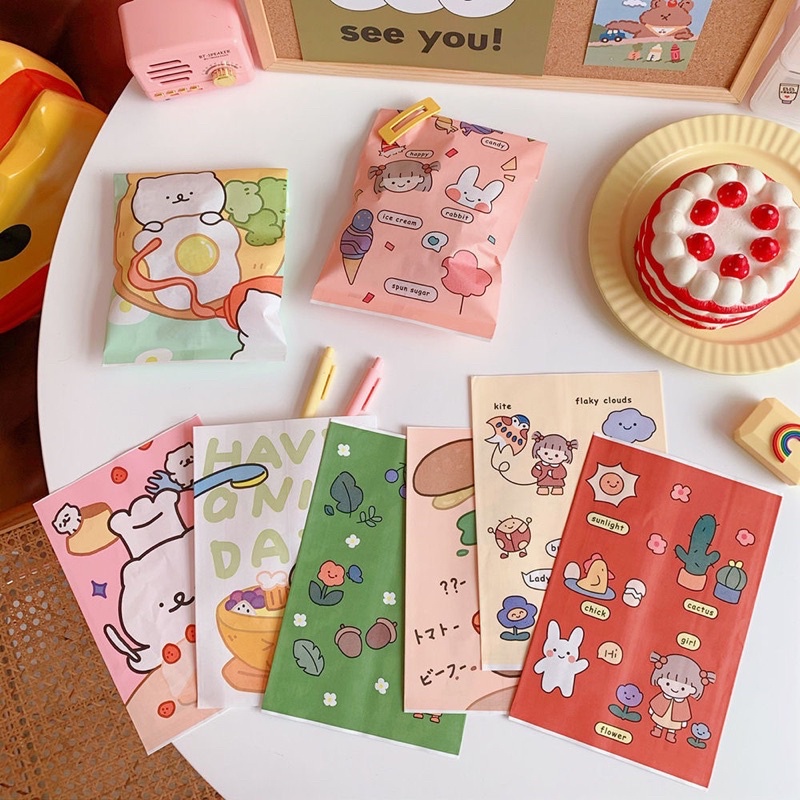 Jual paperbag lucu aesthetic / paper bag kartun korea / packaging ...