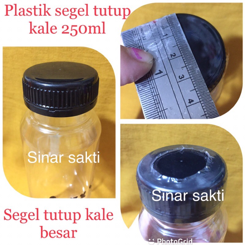 Jual plastik segel botol kale 250ml plastik segel 250ml (Isi 50 ...