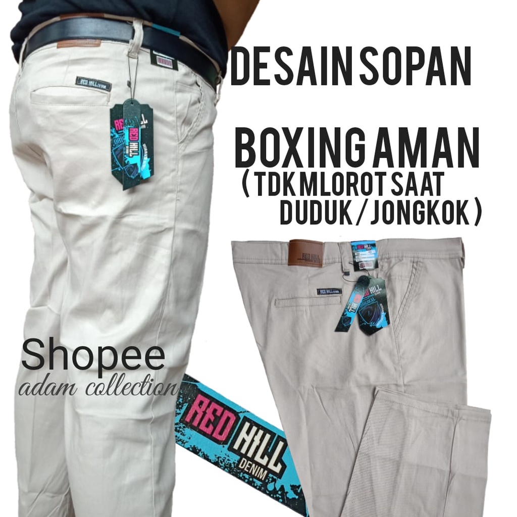 Jual CELANA Chino PANJANG PRIA Super Jumbo BIG SIZE Chinos Formal Standar Reguler Bahan Melar ...