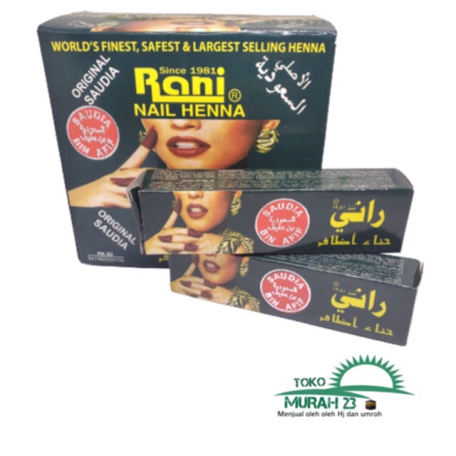Jual Pacar Kuku Hena Rani / 1ls Hena Rani warna Maron / Pacar Kuku Arab Original Oleh oleh haji ...