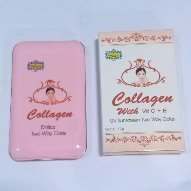 Jual Bedak Collagen Dhilisa TWC UV Sunscreen | Shopee Indonesia