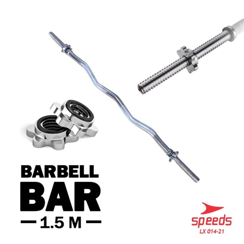 Jual STICK BARBEL 150cm / STICK DUMBELL CHROME BAR EZ Curl Bar Fitness ...